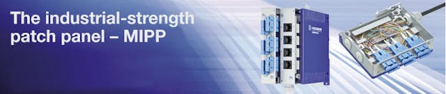 Belden's Modular Industrial Patch Panel (MIPP) line bundles fiber ...