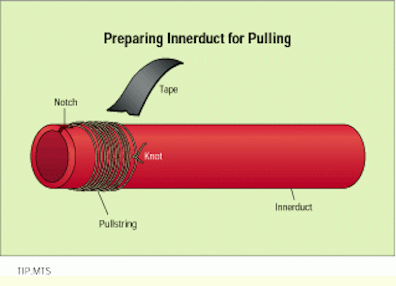 Preparing innerduct for pulling | Cabling Installation & Maintenance