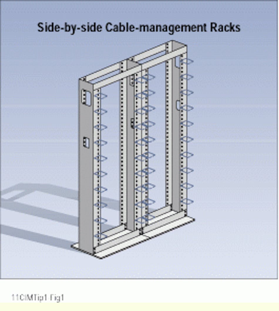 Provide larger pathways in side-by-side cable-management racks ...