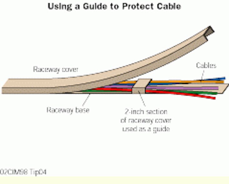 Use a guide when covering a plastic raceway system | Cabling ...
