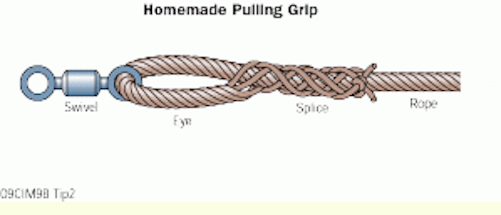 Use braided rope to make pulling grip | Cabling Installation & Maintenance