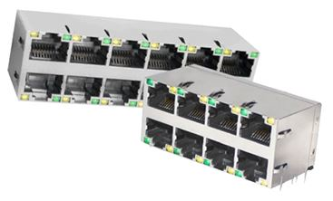 RJ45 connectors with LED indicator lights | Cabling Installation ...