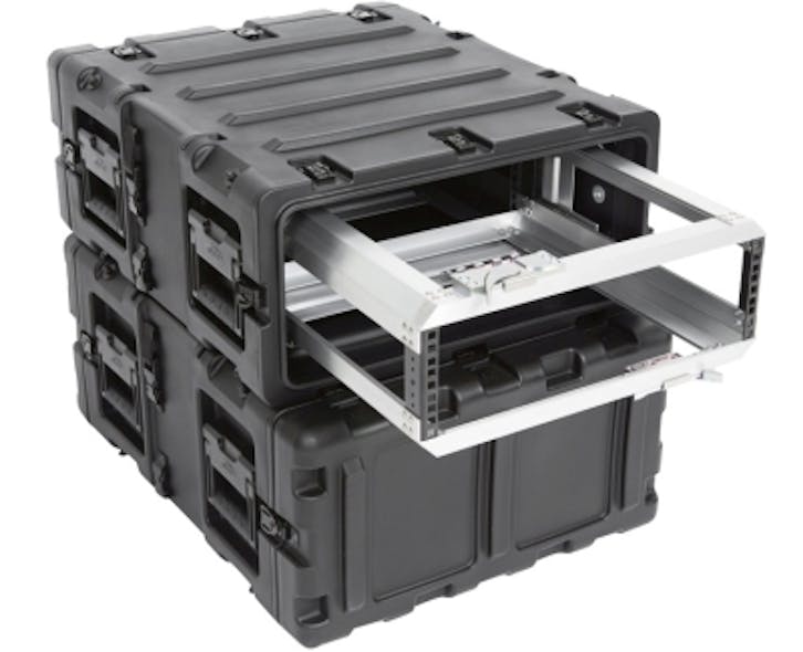 Rugged cases contain racks to transport sensitive electronic equipment ...