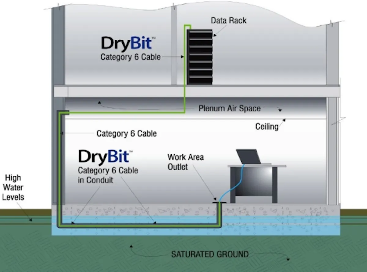 Plenum Category 6 cable performs in wet environments | Cabling ...