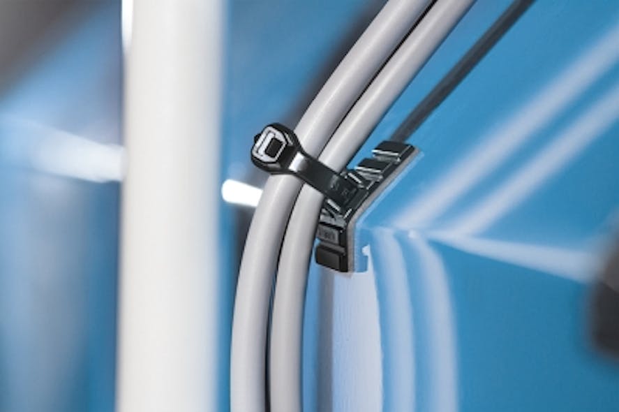 Mounts enable the use of cable ties on curved and angled surfaces ...