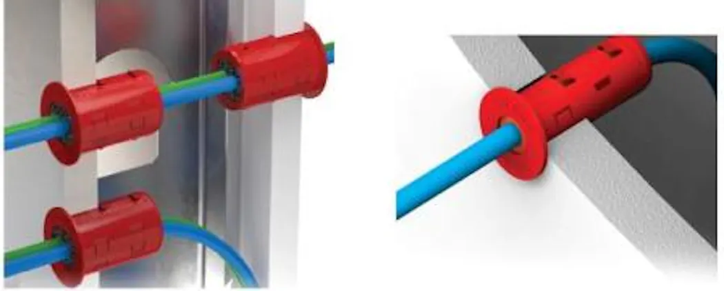 Firestop grommet doubles cable capacity | Cabling Installation ...