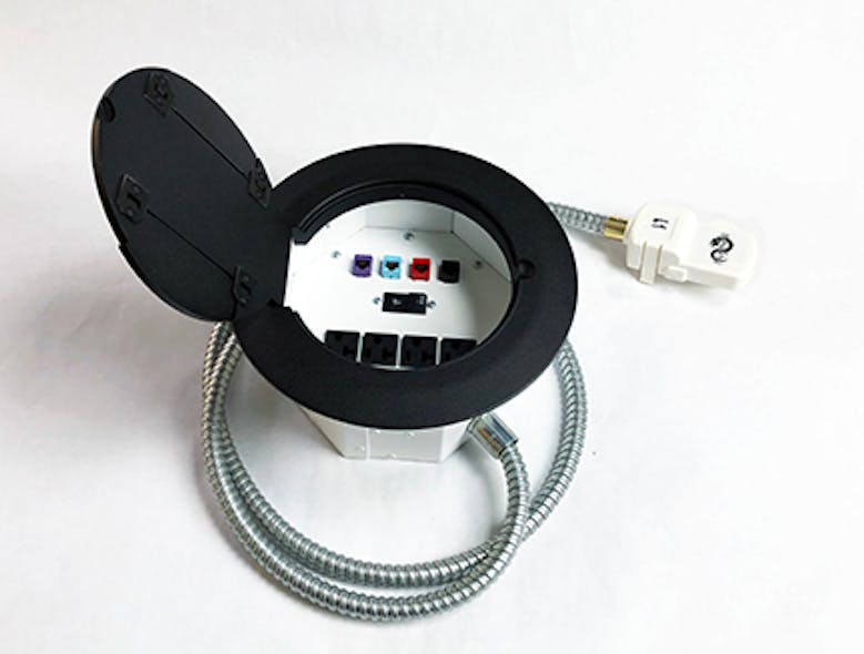 All-metal circular floor box is durable, flexible for access floors ...