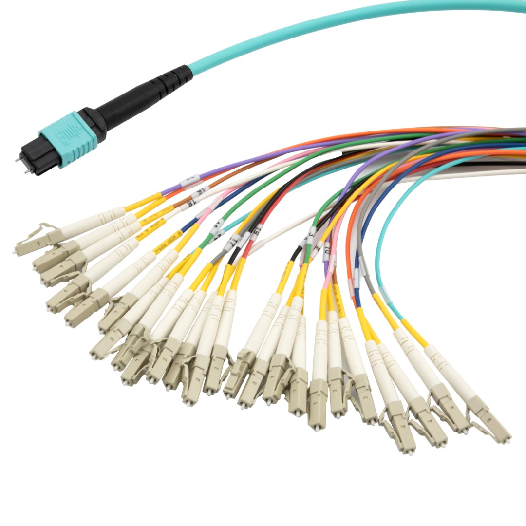 MPO fiber breakout cables offered in OM3, OM4, OM5 models | Cabling ...