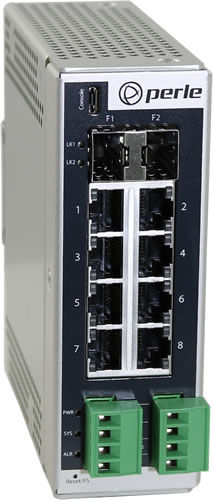10-port 100W PoE gigabit switch has fiber, copper uplink ports ...