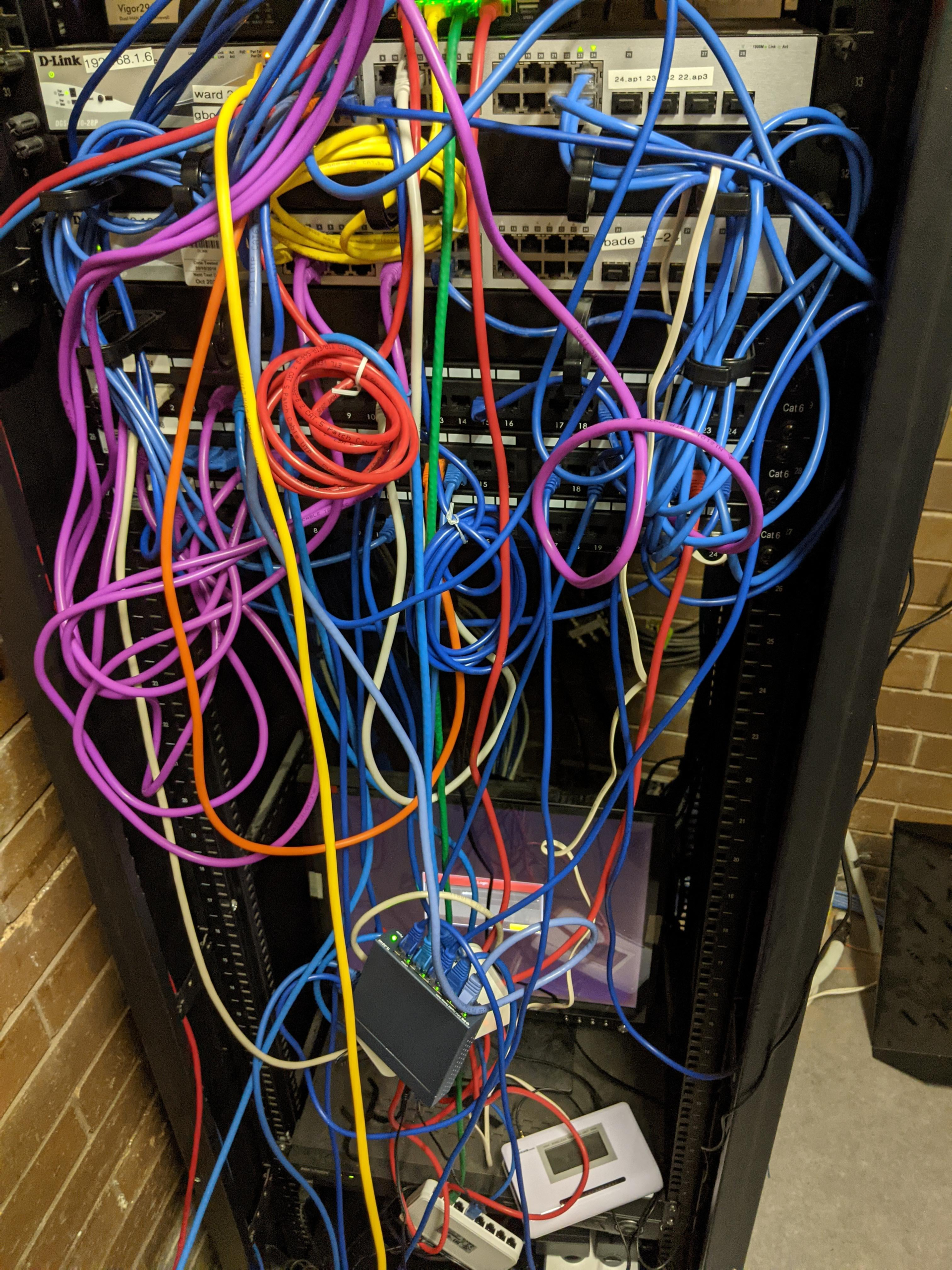 Spaghetti rooms: Cabling photos | Cabling Installation & Maintenance